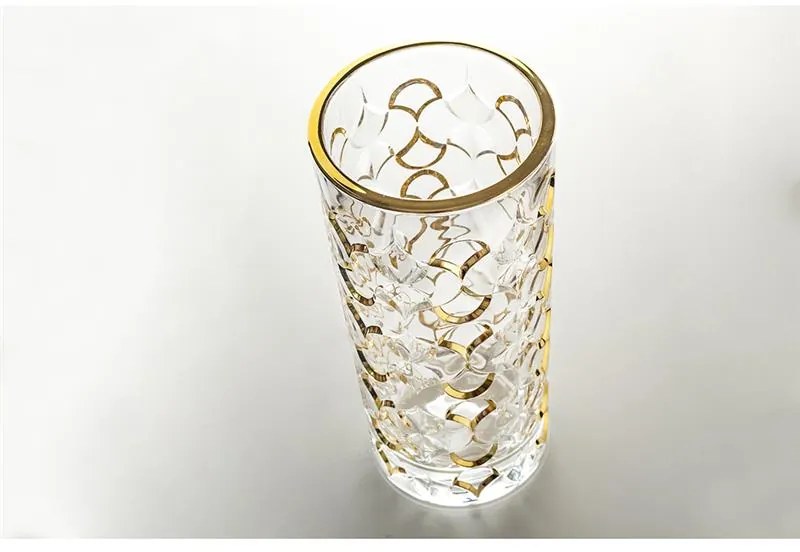 KŘISTÁLOVÁ VÁZA BOHEMIA PRESTIGE ARABESQUE GOLD 280MM