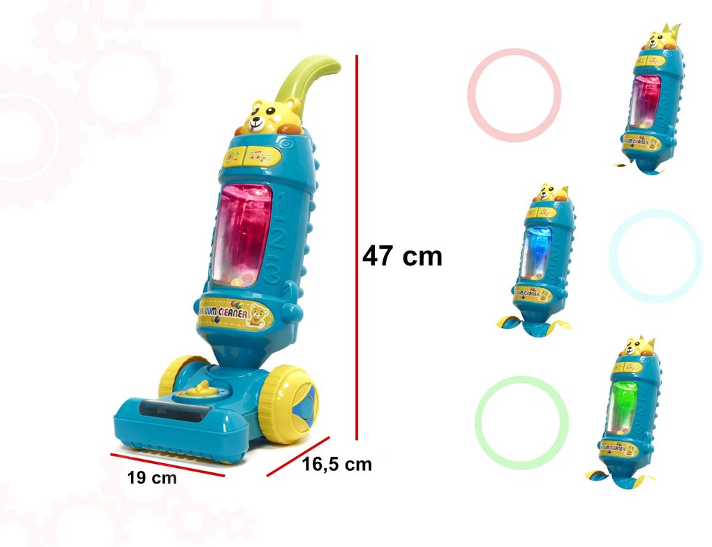 KIK KX6545 Dětský vysavač se světlem a zvuky