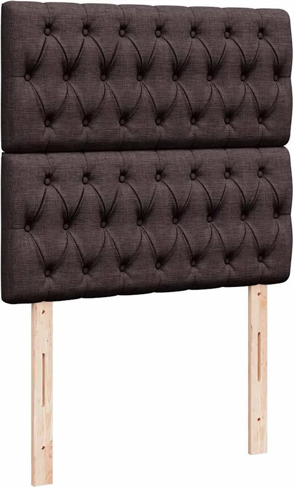 Box spring postel s matrací tmavě hnědá 90x200 cm textil 3291949