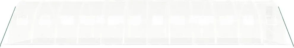 Skleník s ocelovým rámem bílý 48 m² 12 x 4 x 2 m 3188076