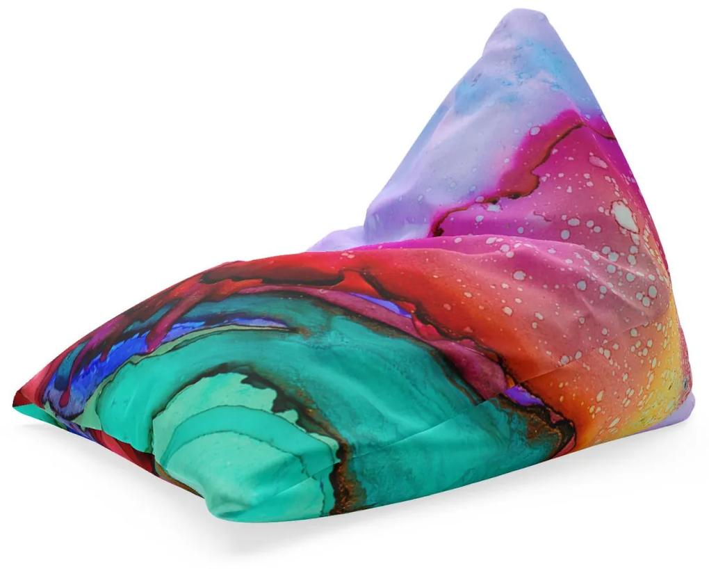 Sablio Sedací vak Triangl Barvičky: 120 x 100 x 100 cm