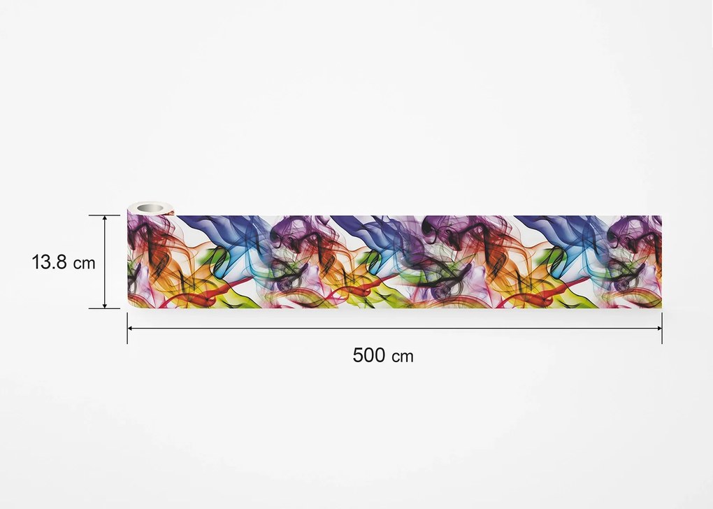 Samolepící bordura na zeď Barevný Magický Kouř | 5 m x 13.8 cm | DWB8201