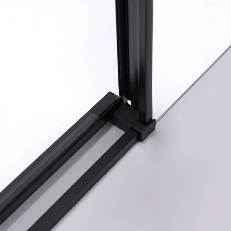 BPS-koupelny Posuvné sprchové dveře PD-NOB HYD-5171 100 cm černá/transparent pro instalaci do niky - bez vaničky