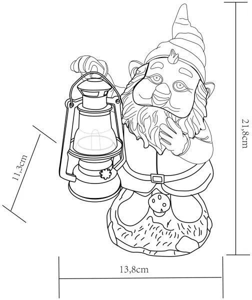 Globo 3314 - Solární svítidlo SOLAR 1xLED/0,07W/2V trpaslík IP44
