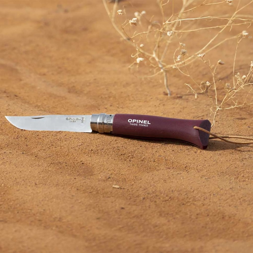 Opinel Colorama N°08 zavírací nůž 8,5 cm, vínově červená, 002213