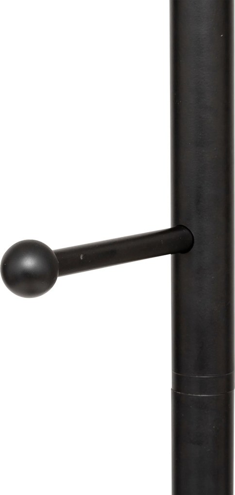 Věšák na kabáty BLACKMARBLE s 6 kovovými háčky, 173 cm