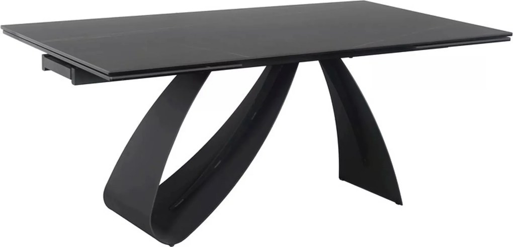 Jídelní rozkládací stůl Diuna 160/240 cm keramika černý mramor/černý