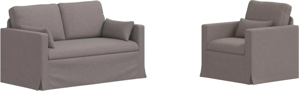 Set pohovek 2 ks Taupe textil 3407497