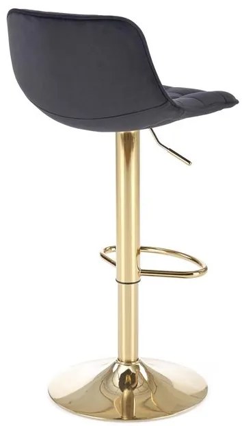 Halmar Barová židle H120, černá/zlatá
