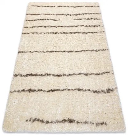 koberec FLUFFY 2371 shaggy pruhy   krém / béžový velikost 140x190 cm | krásné koberce cz