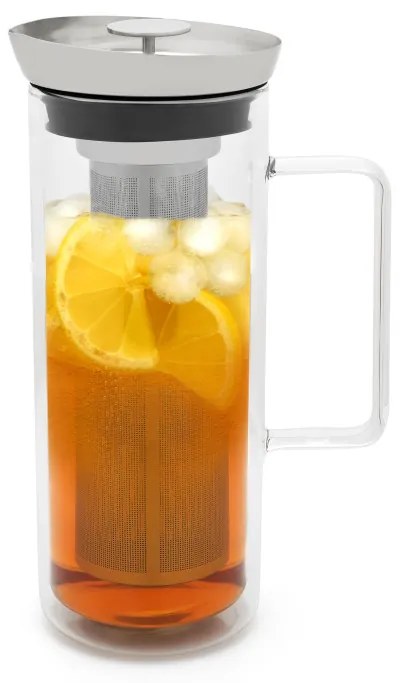 Bredemeijer Dvoustěnná skleněná karafa Ice Tea Maker se sítkem 1l