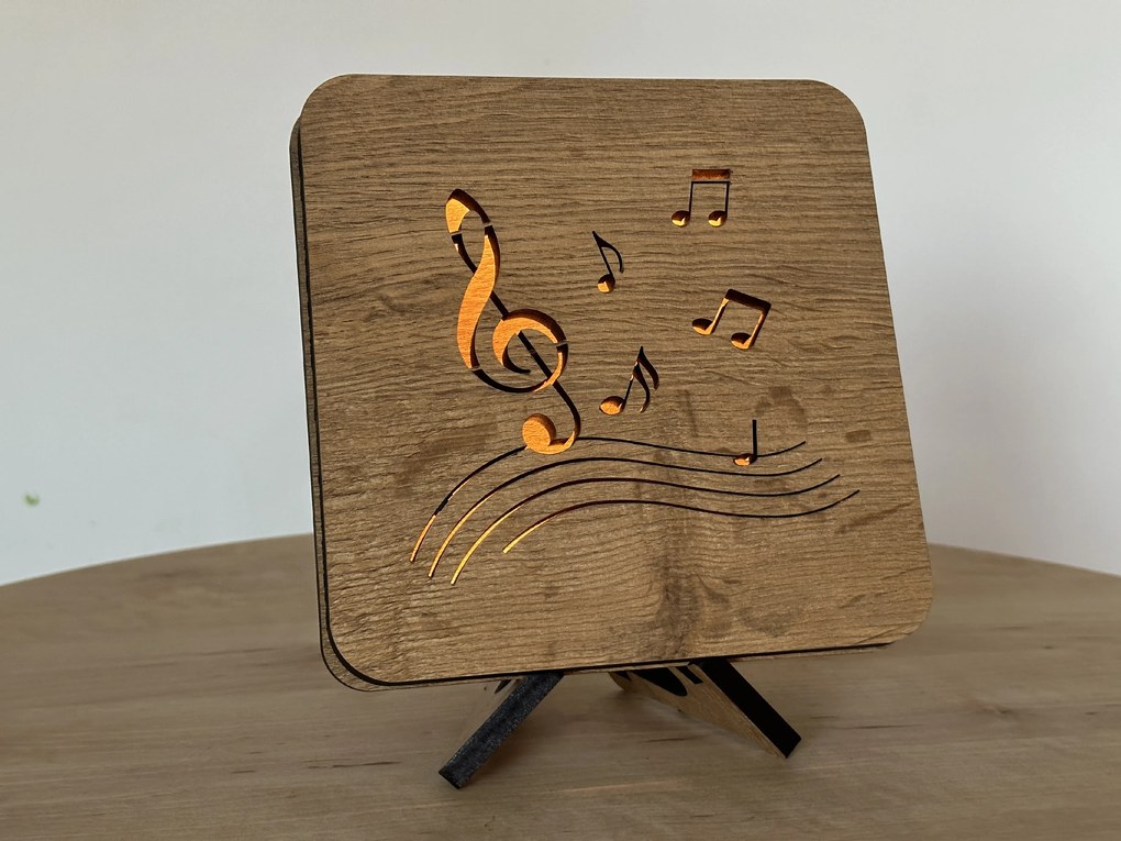 Li-Go "Noty" lampa 19x19 cm provedení povrchu: dub
