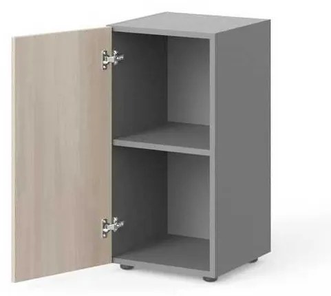 Nízká skříň Manager 39,9 x 42,2 x 80 cm, levá, akát světlý / šedá