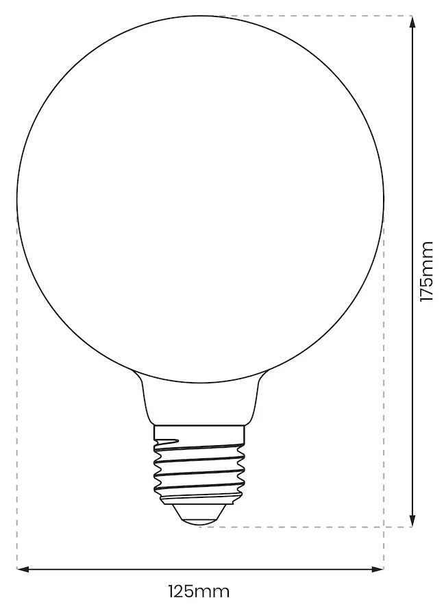 Dekorační LED žárovka E27 teplá 2700k 6w 700 lm jantarová