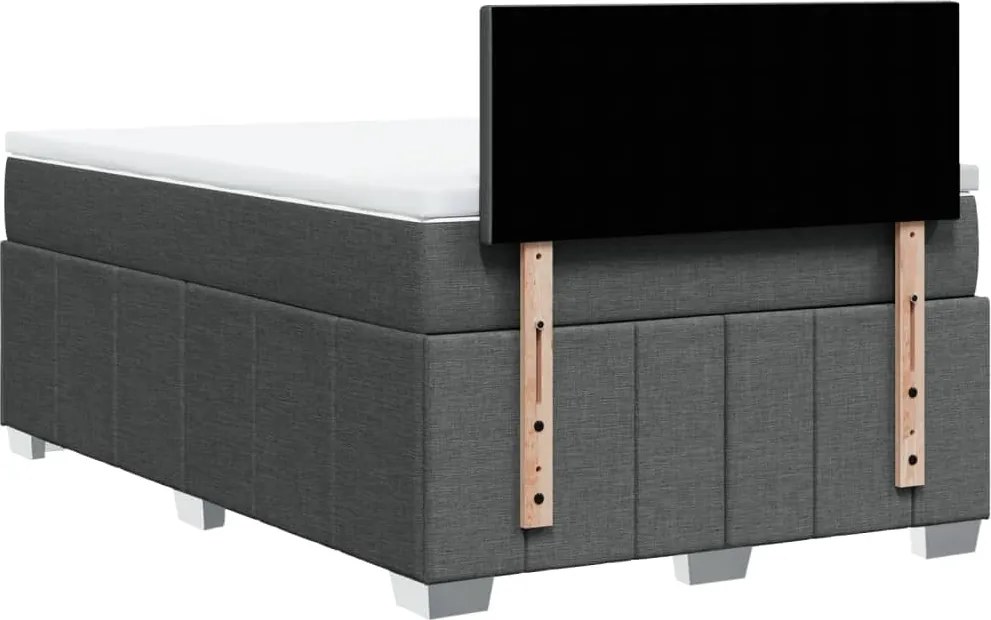 Box spring postel s matrací tmavě šedá 120x190 cm textil 3287001