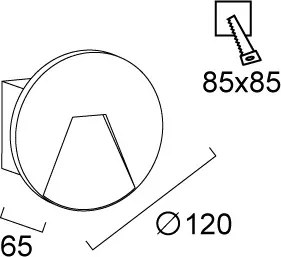 LED Venkovní vestavné svítidlo SPACE LED/4W/230V IP65 šedá