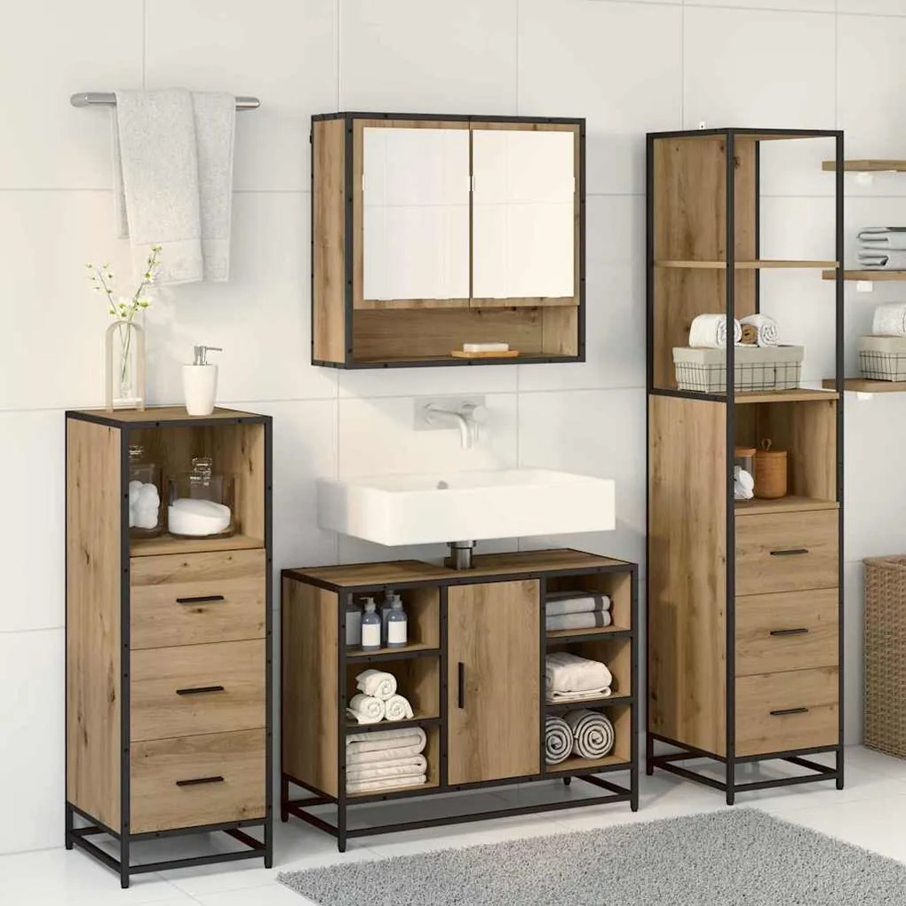 Sada koupelnového nábytku 3 ks Artisanový dub 3402570