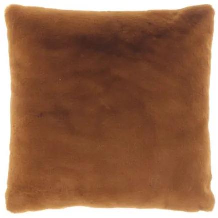 Unique Living Sametově hebký polštář Lonne hnědý-45x45cm