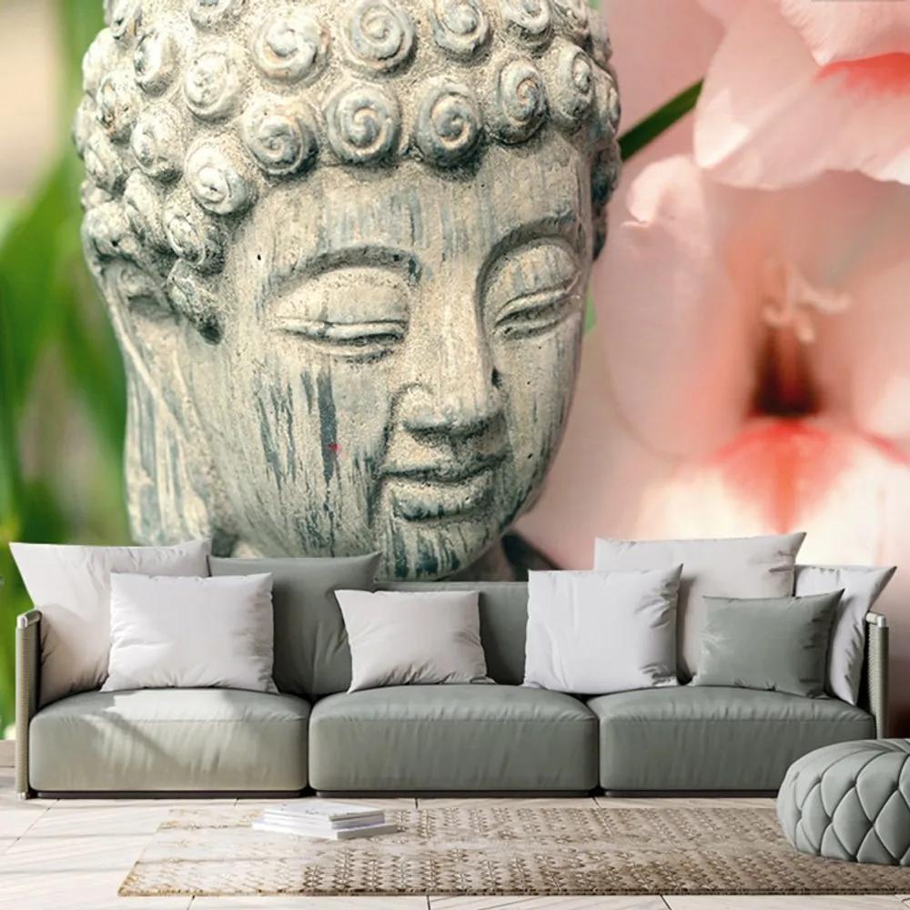 Fototapeta socha Budhy v Zen zahradě - 225x150 cm