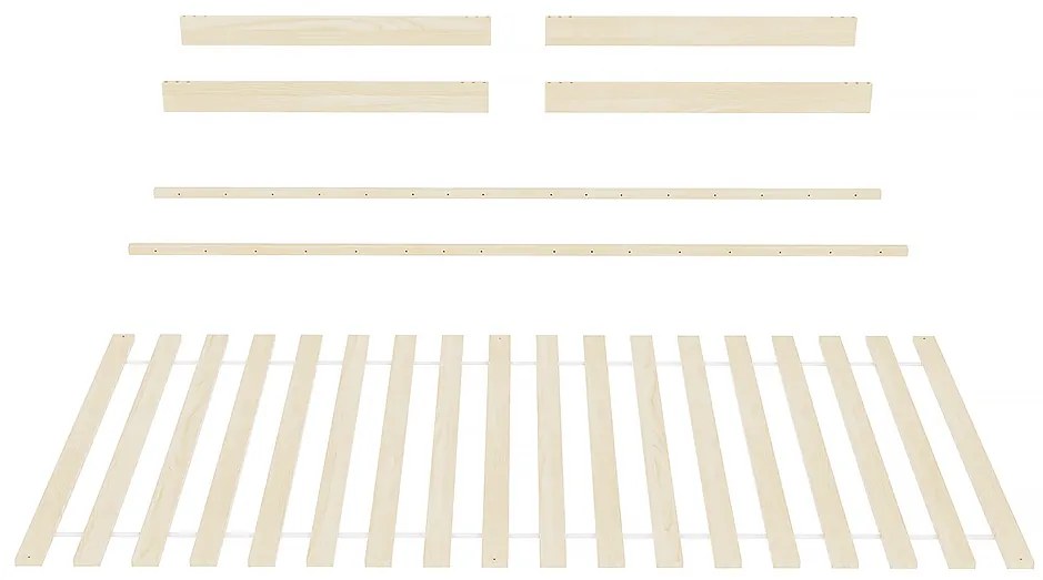 Benlemi Sada DOUBLE pro rozklad domečkové či teepee postele na dvě jednolůžka Zvolte barvu: Bílá, Zvolte rozměr: 90x200 cm