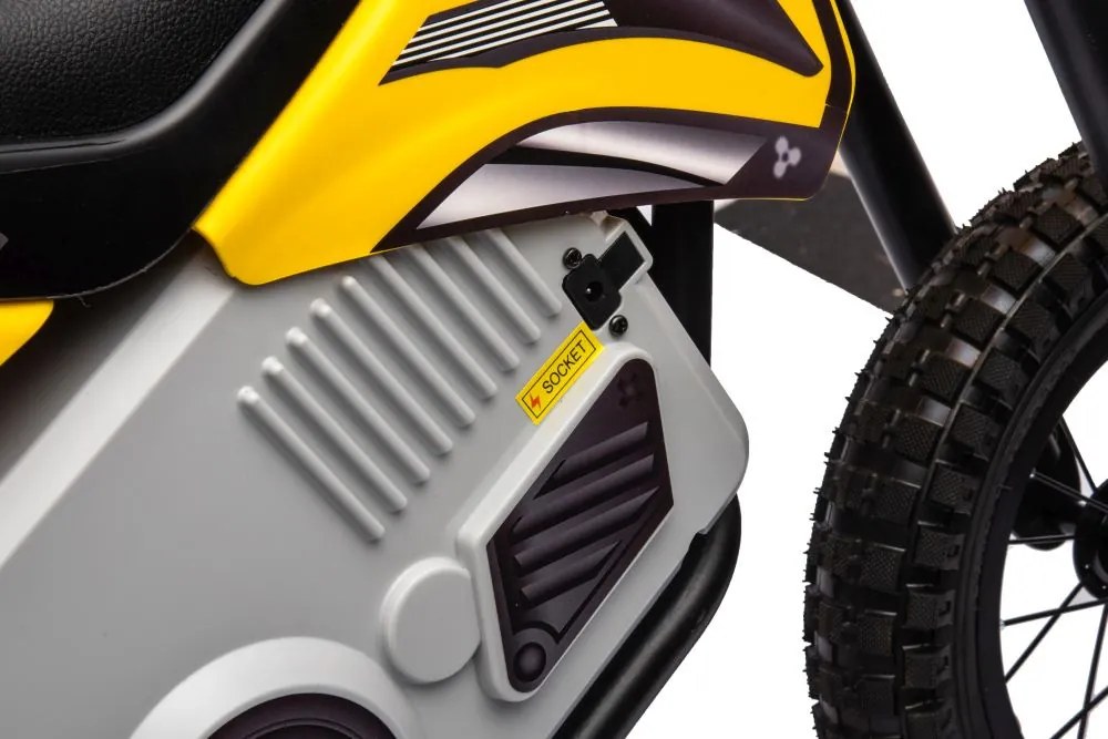 LEAN CARS Elektrická motorka krosová A9901 36V, žlutá