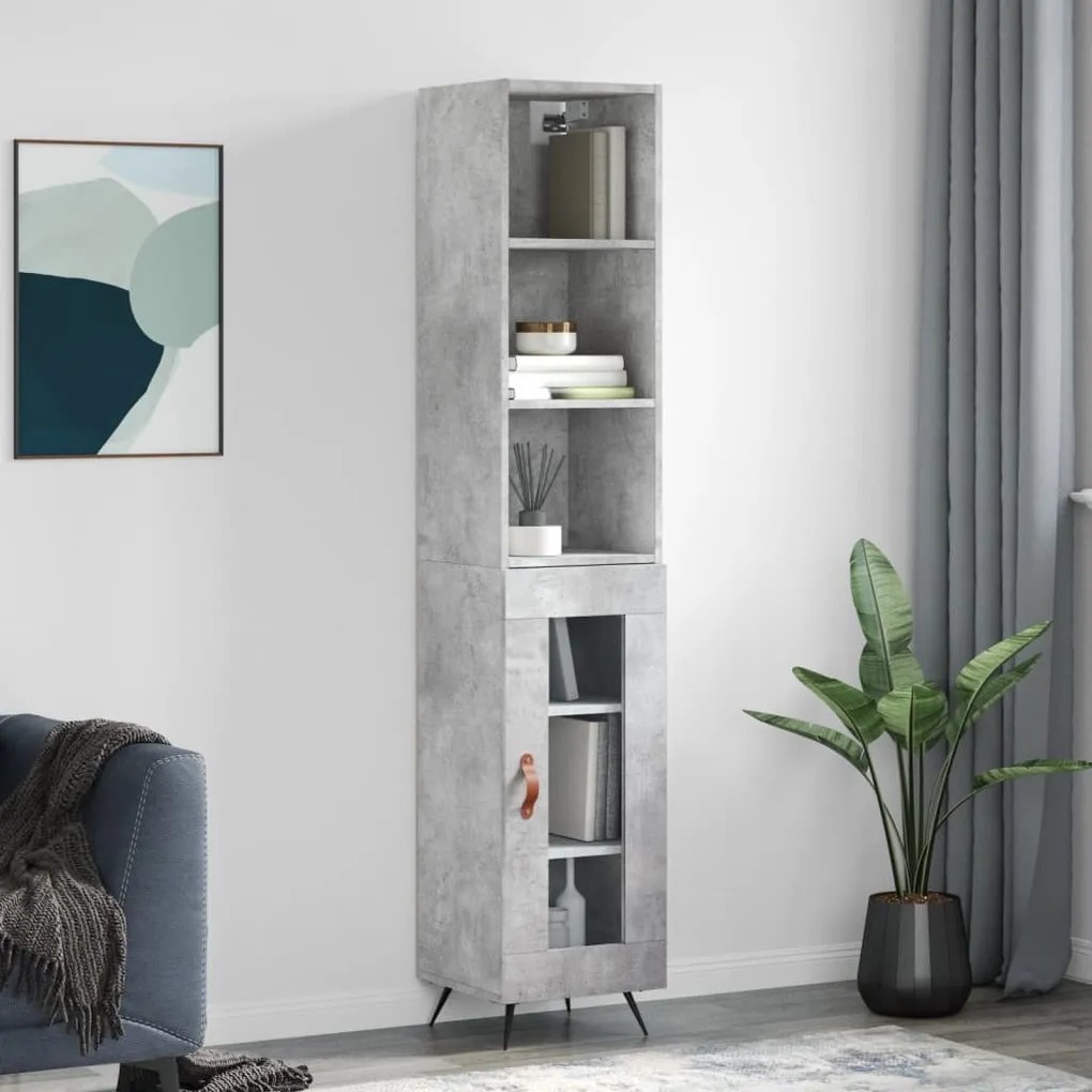 vidaXL Skříň highboard 34,5 x 34 x 180 cm kompozitní dřevo [3189865] Barva: dub sonoma