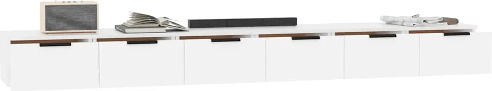 Nástěnné skříňky 2 ks bílé 102 x 30 x 20 cm kompozitní dřevo 3115900