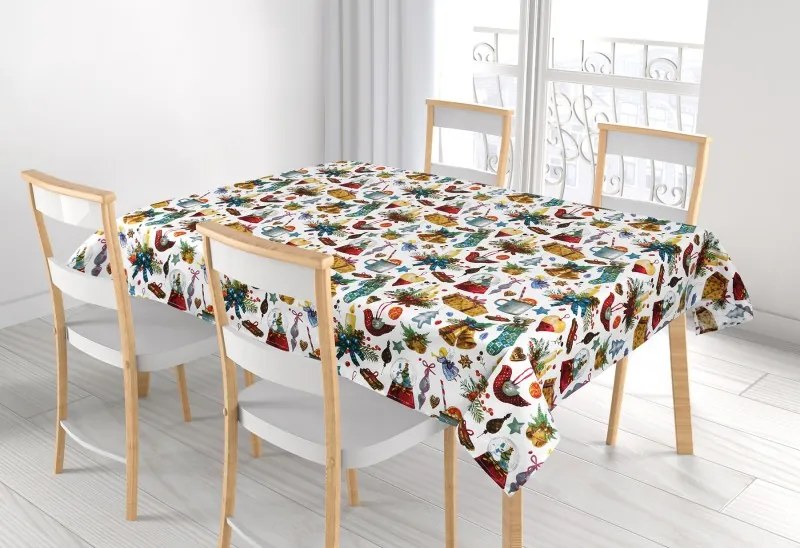 Bellatex Ubrus VÁNOCE Vánoce Červená,Zelená,Bílá rozměr 100x100 cm