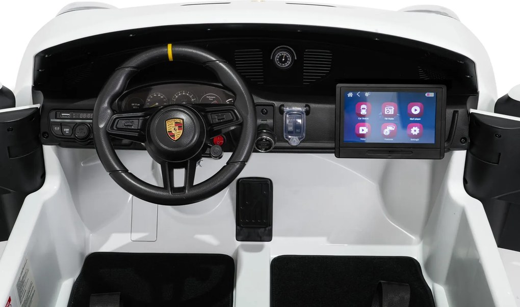Ramiz Dětské závodní auto Porsche 911 GT3 STRONG MP4 bílé