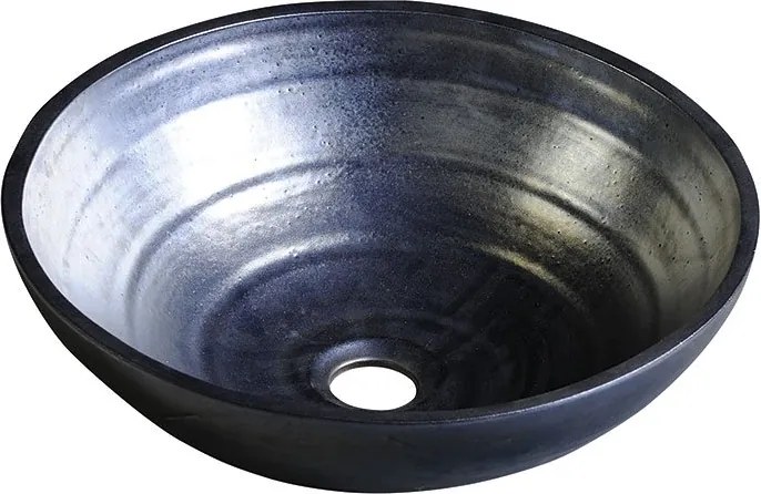 SAPHO - ATTILA keramické umyvadlo, průměr 42,5 cm, petrolejová DK001