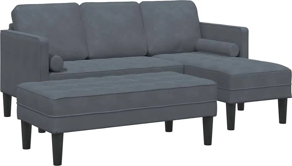 Set pohovek 2 ks Tmavě šedá Polyester 3329265