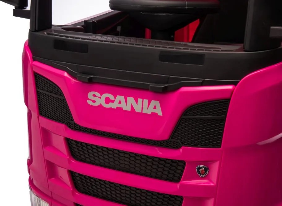 LEAN CARS Elektrické auto na baterie Scania 500R HL698 růžové 4x4