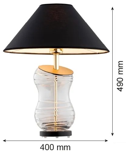 Argon 8037 - Stolní lampa VENETO 1xE27/15W/230V černá/mosaz