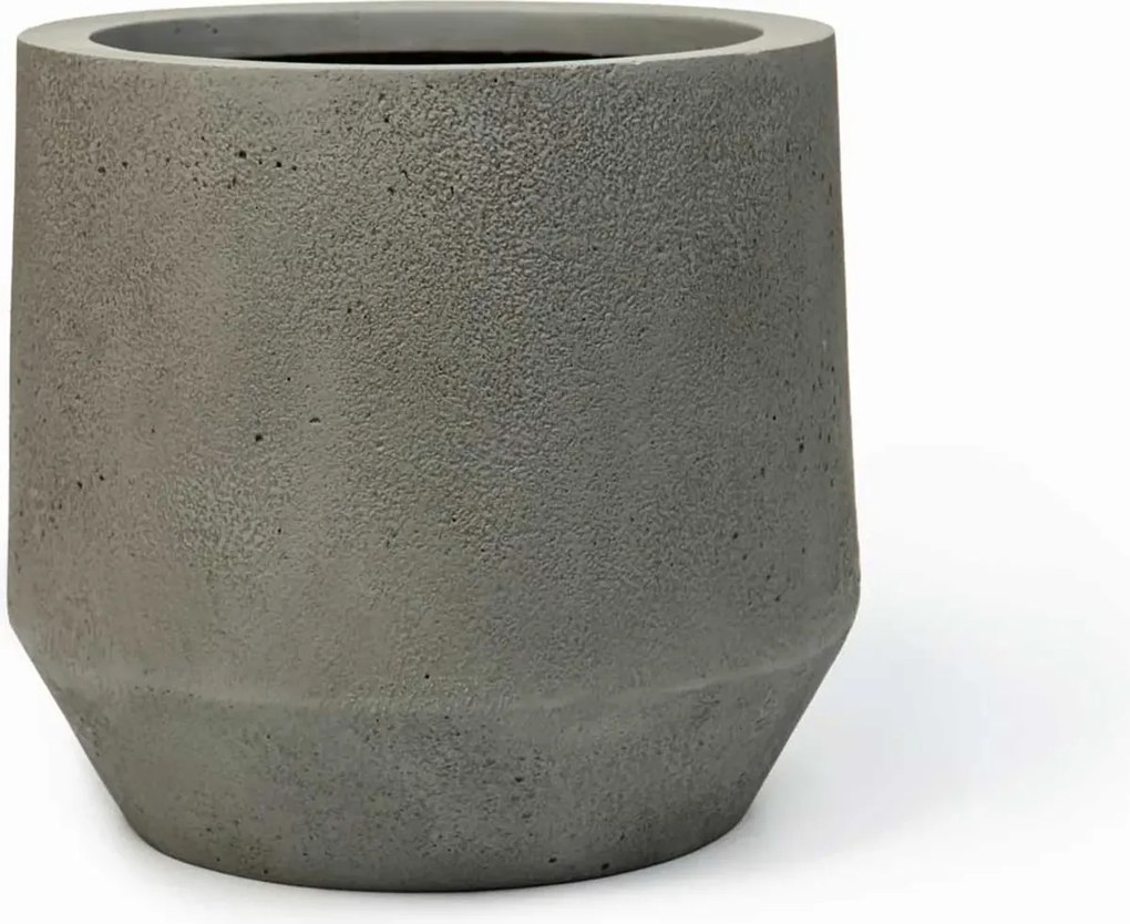 Designový květináč NEXORA, sklolaminát, 31x28 cm, šedý