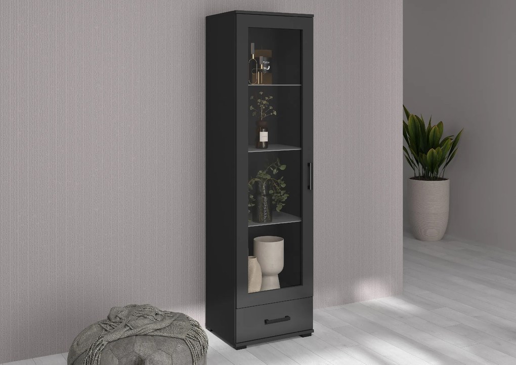 ADRK Furniture Frazio Vysoká vitrína ADRK-SHC-FRA-50-B