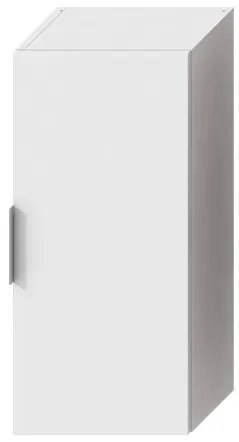 Cube skříňka střední 34,5 x 75 x 25 cm bílá, úchytka chrom, JIKA