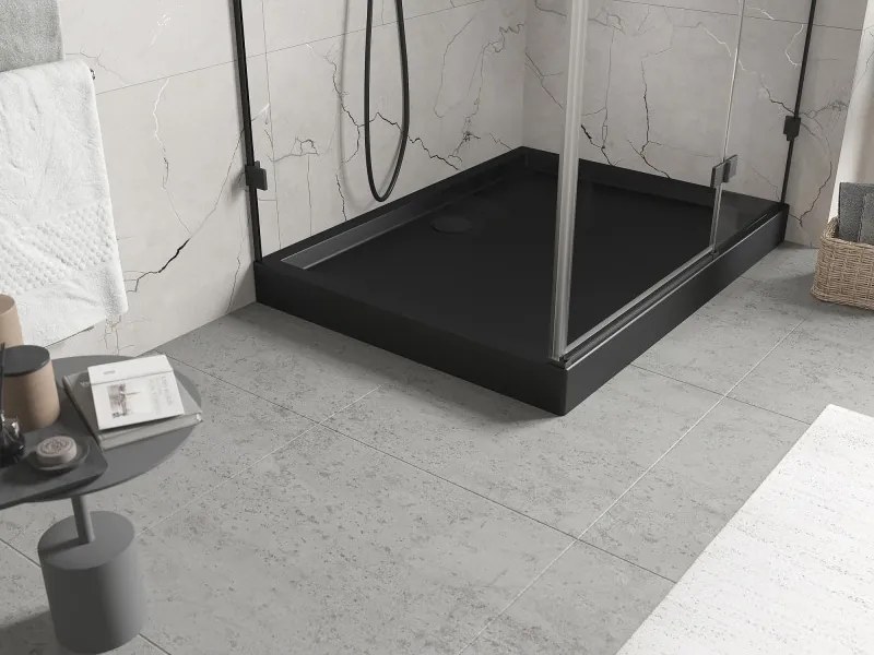 Mexen Flow+ obdélníková vanička 110 x 90 cm, černá matná, 46R709011H