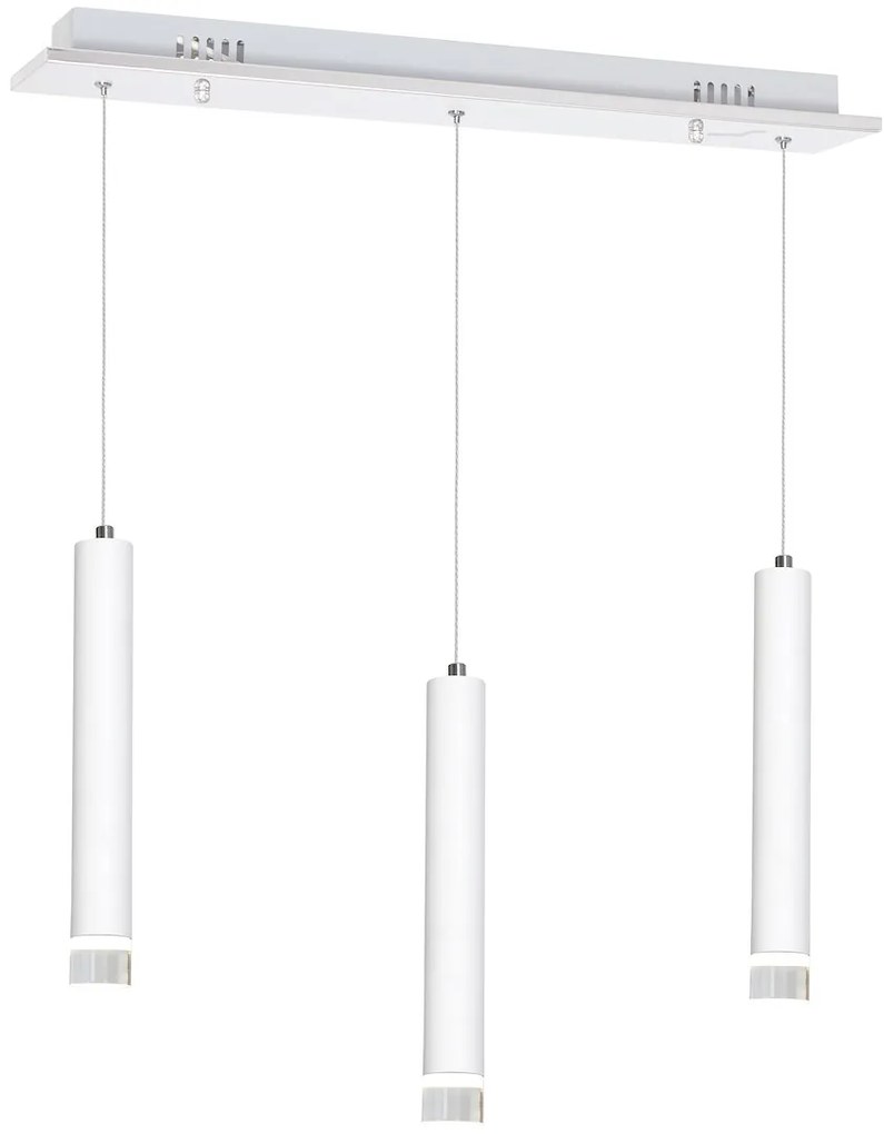 Závěsné svítidlo Alba, 3x bílé kovové stínítko, w