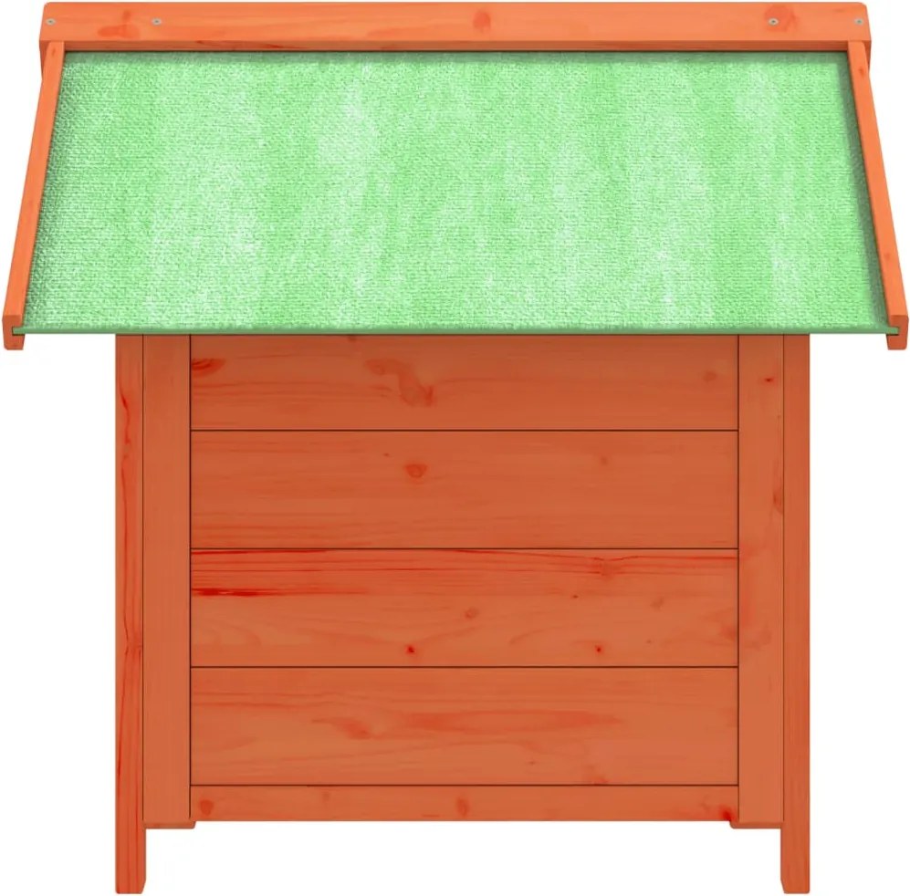 Psí bouda hnědá 65 x 65 x 61,5 cm masivní borové dřevo 172273