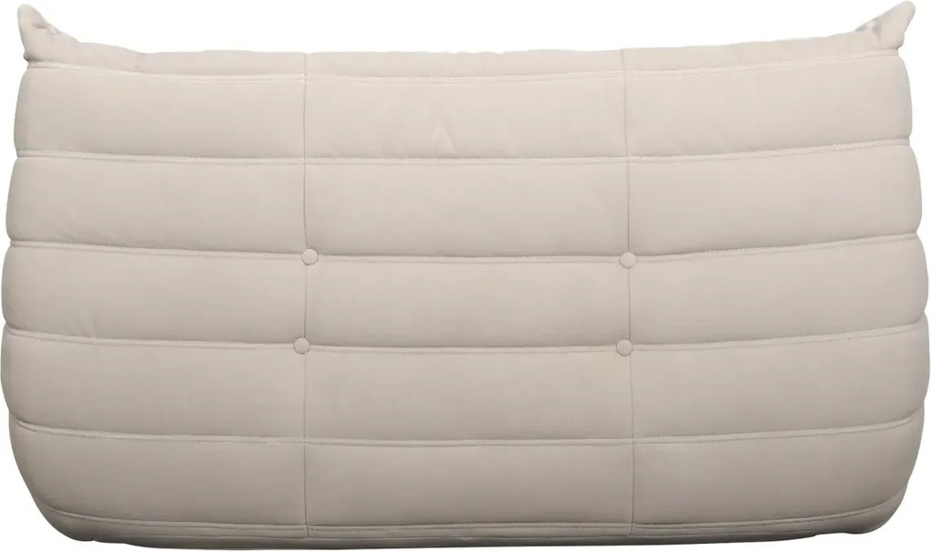Designová dvoumístná pohovka Nua 130 cm samet béžová