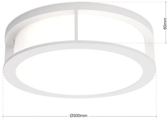 Orion AL_11-1207_weiß Hliníkové venkovní svítidlo HENRY kulaté bílé IP44