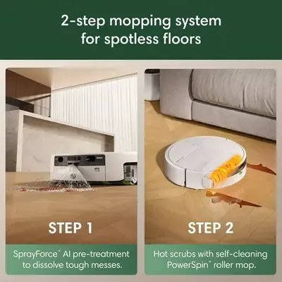 iRobot Roomba Plus 675 Combo + AutoWash dock bílá / robotický vysavač
