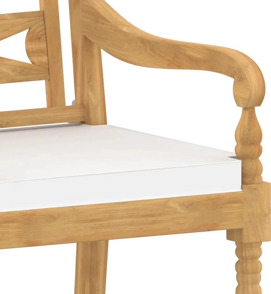 vidaXL Židle Batavia 4 ks bělené masivní teakové dřevo [3087054] Barva: Tmavě šedá