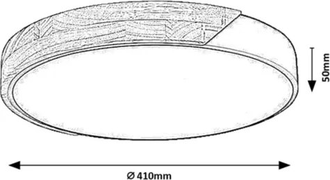 Rabalux 71417 - LED Stropní sv MAPLE2 LED/24W/230V 3000K bílá/dub pr. 41 cm