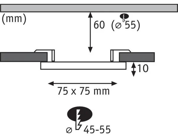 Paulmann 92393 - LED/4,5W IP44 Koupelnové podhledové svítidlo VARIFIT 230V