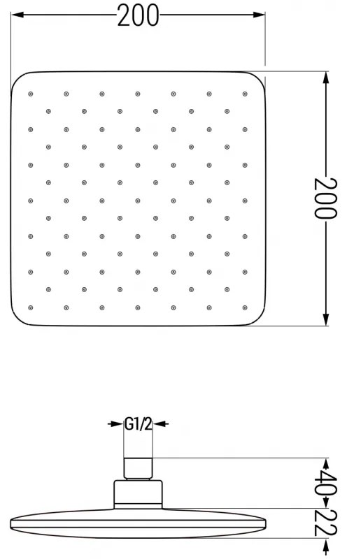 Mexen Uno, podomítkový sprchový set DR62, černá, 71435DR62-70
