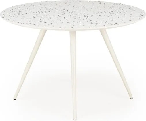 Jídelní stůl Aramis 120 cm terrazzo bílý