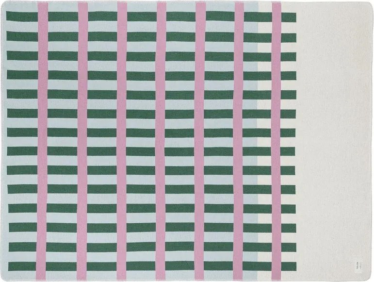 Zelená/růžová deka 160x200 cm Onu – noo.ma