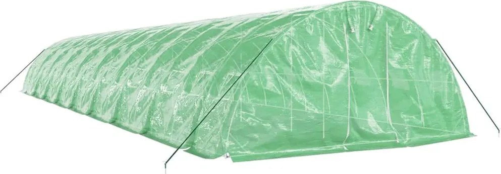 Skleník s ocelovým rámem zelený 90 m² 18 x 5 x 2,3 m 3188090