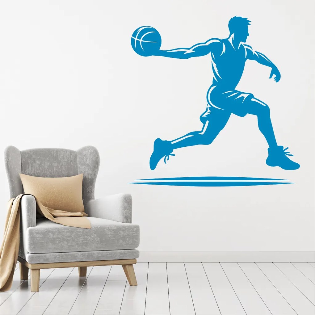 Živá Zeď Samolepka na zeď Basketbal Barva: černá